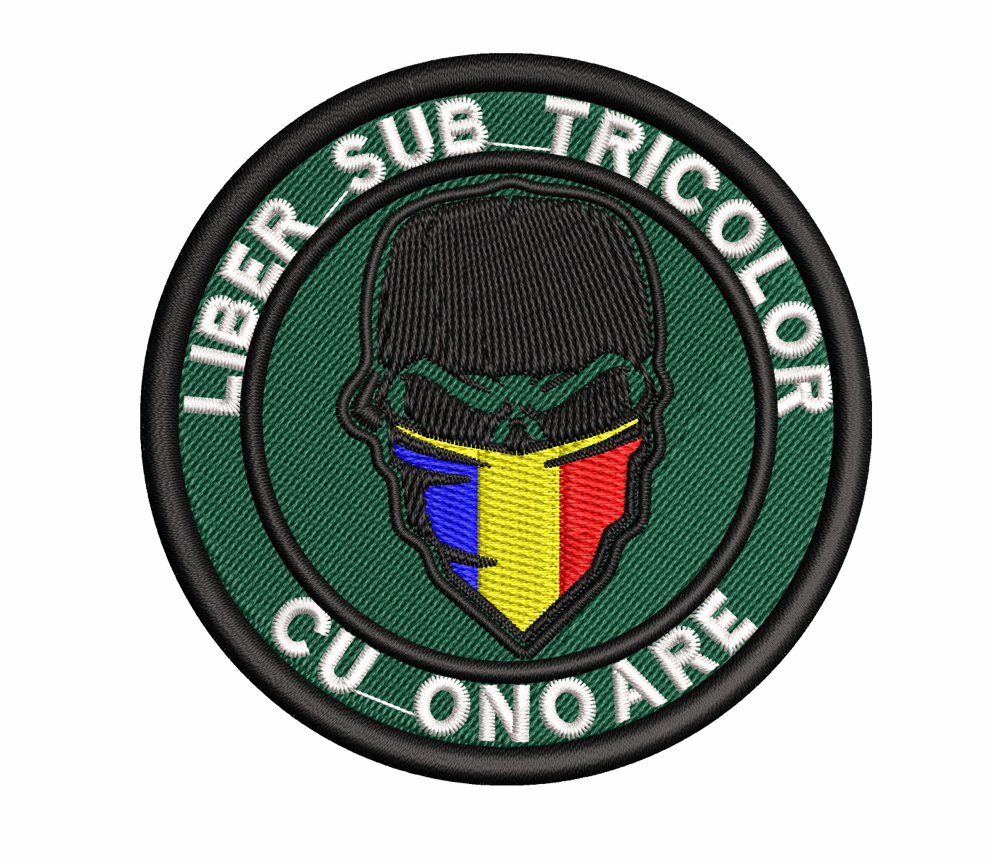 Patch brodat „Liber sub Tricolor, cu Onoare” | D Art Work